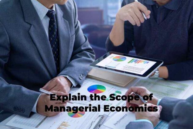 Explain the scope of managerial economics